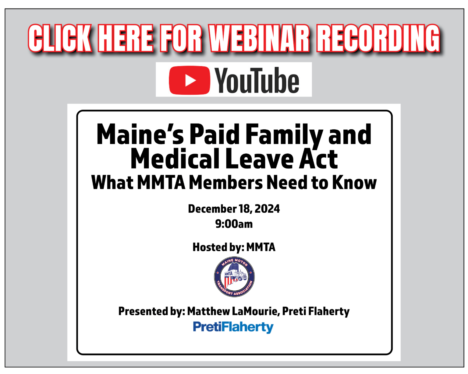 Maine PFML Resources Page - MMTA