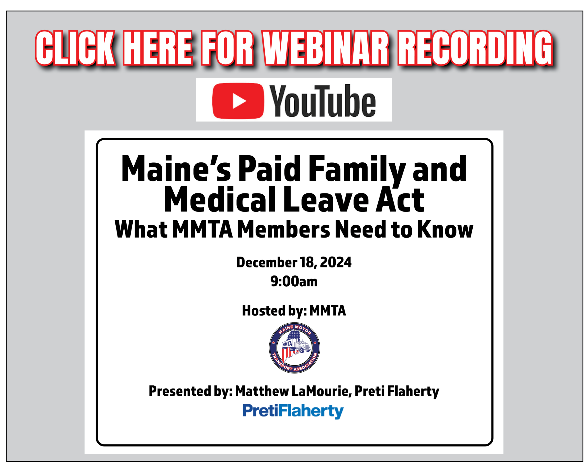 Maine PFML Resources Page - MMTA